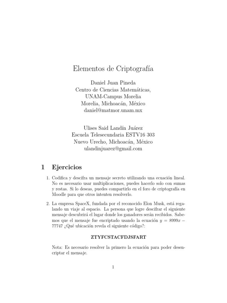 Ejercicios Criptografía Parte 2 | PDF