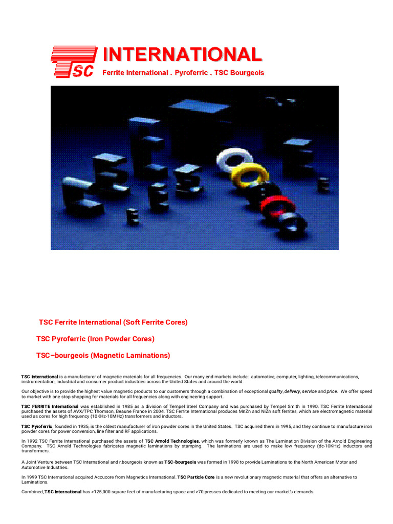 TSC International Catalog | PDF | Inductor | International System Of Units