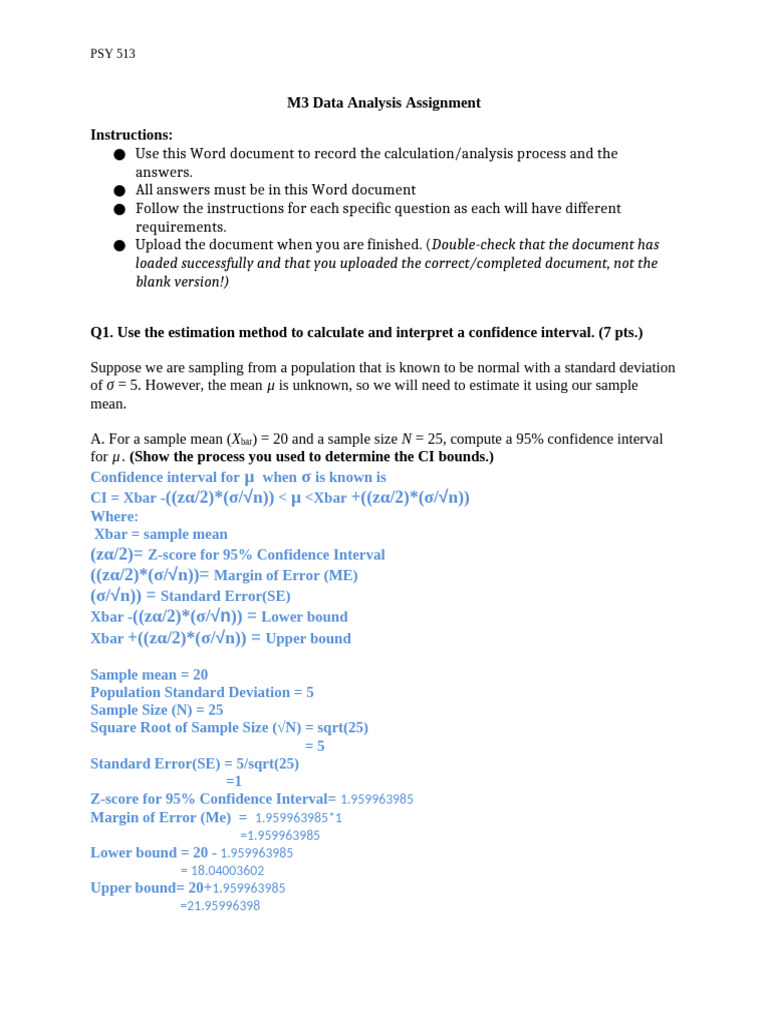 M3 Assignment-2 - 100411358 | PDF | Confidence Interval | Estimation Theory