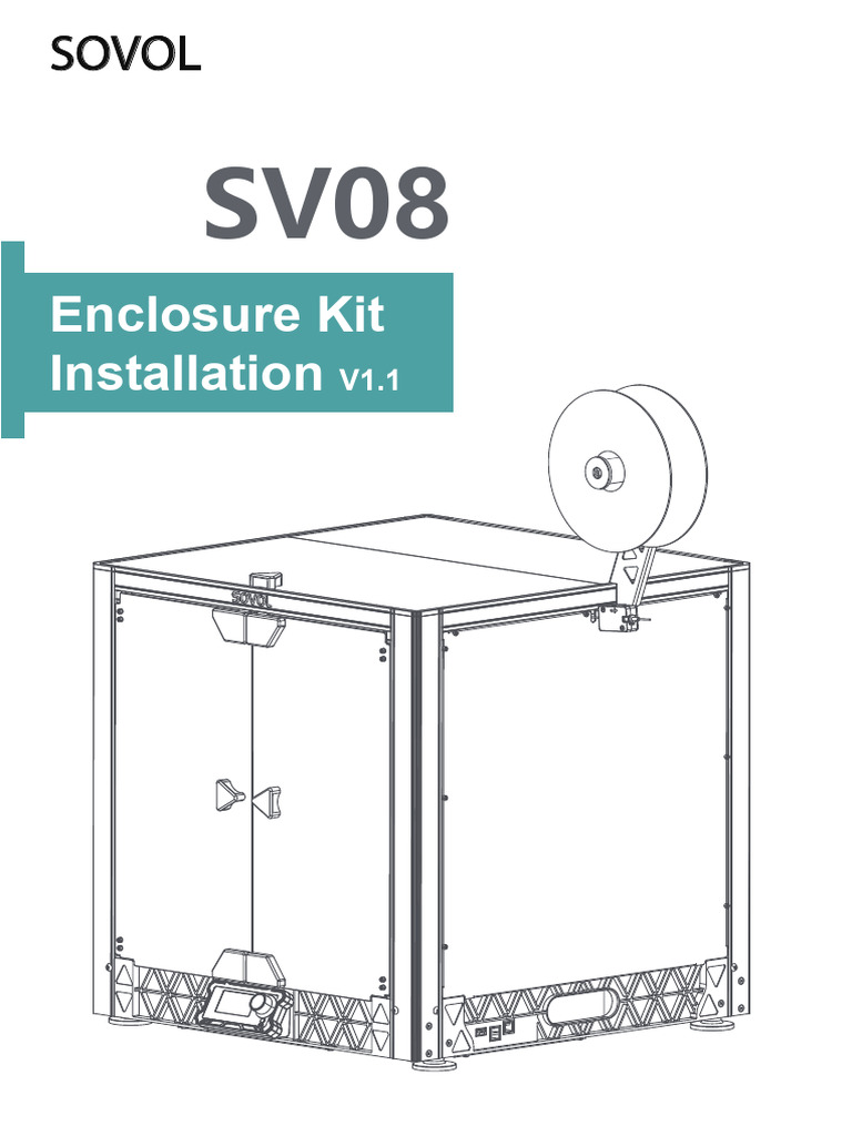 SV08 Enclosure Kit Installation Guide | PDF | Screw | Manufactured Goods