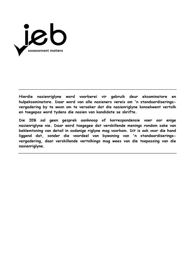 Business Studies Ieb NSC Grade 12 Past Exam Papers 2019 p1 Marking ...