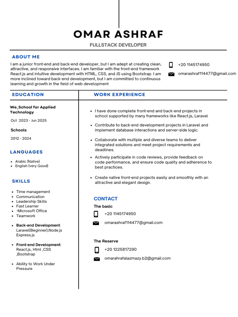 Omar Ashraf CV | PDF