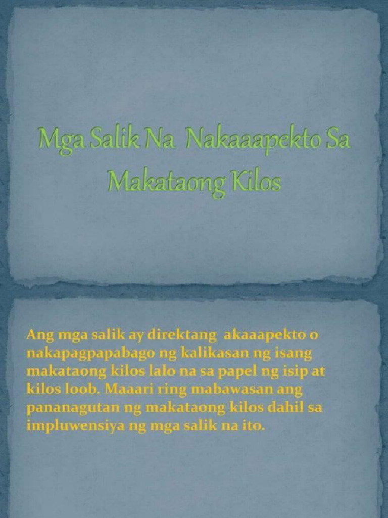 Mga Salik | PDF