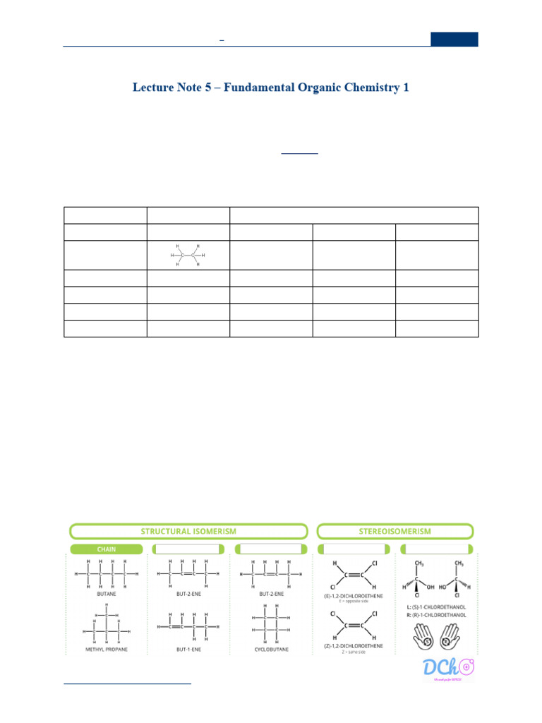 Lecture Note 5 - Fundamental Organic Chemistry 1 - L3M3 - Rs | PDF ...