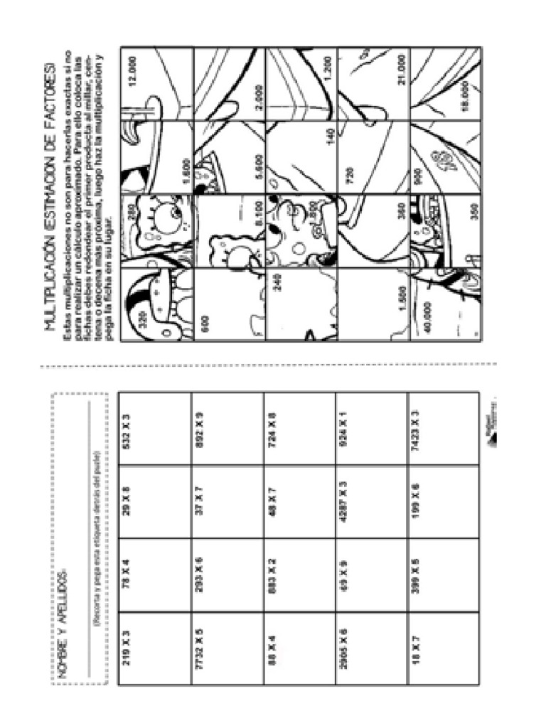 Rompecabezas Multiplicacion | PDF