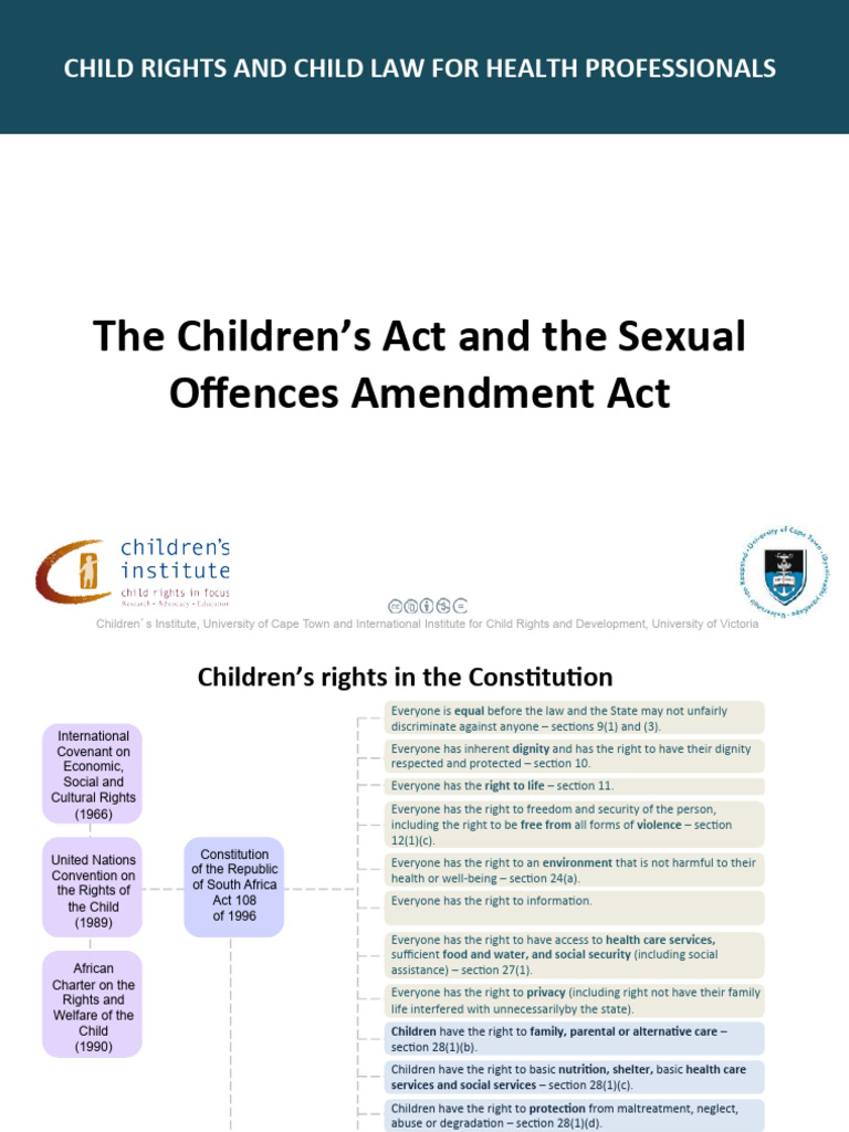 Childrens Act Sexual Offences Act For Health Professionals 2015 ...