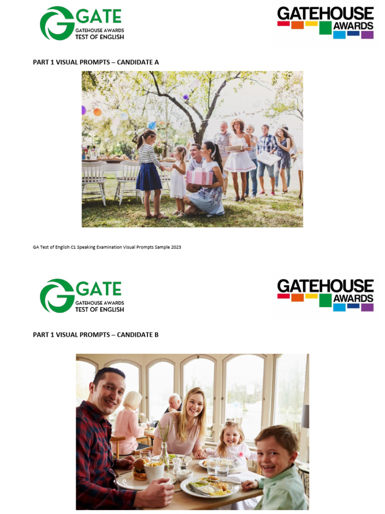 Gate c1 Speaking Examination Visual Prompts Sample 23 | PDF