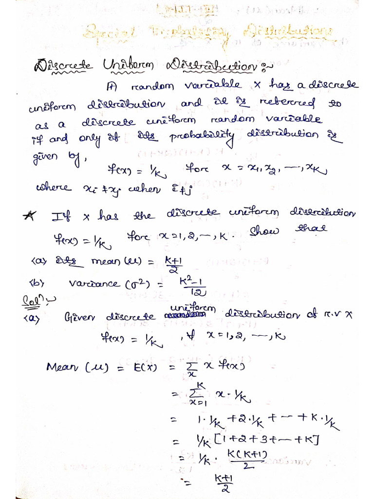 Probability and Statistics (Unit 3) | PDF