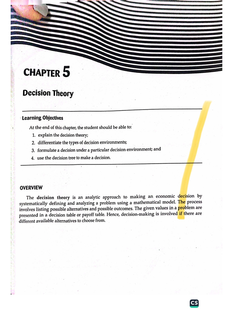 MS Decision Theory | PDF