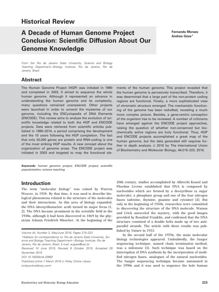 Human Genome Project Insights | PDF | Regulation Of Gene Expression | Gene