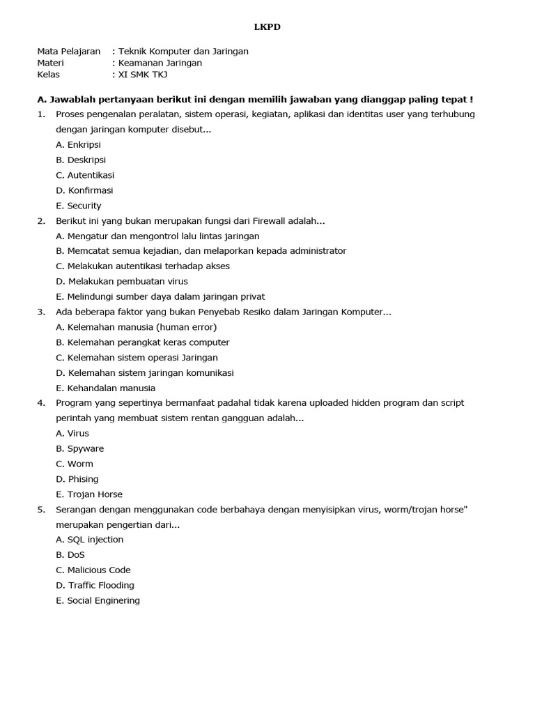 LKPD Keamanan Jaringan | PDF