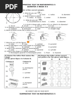 Grade 5 Math Diagnostic Test | PDF | Numbers | Circle