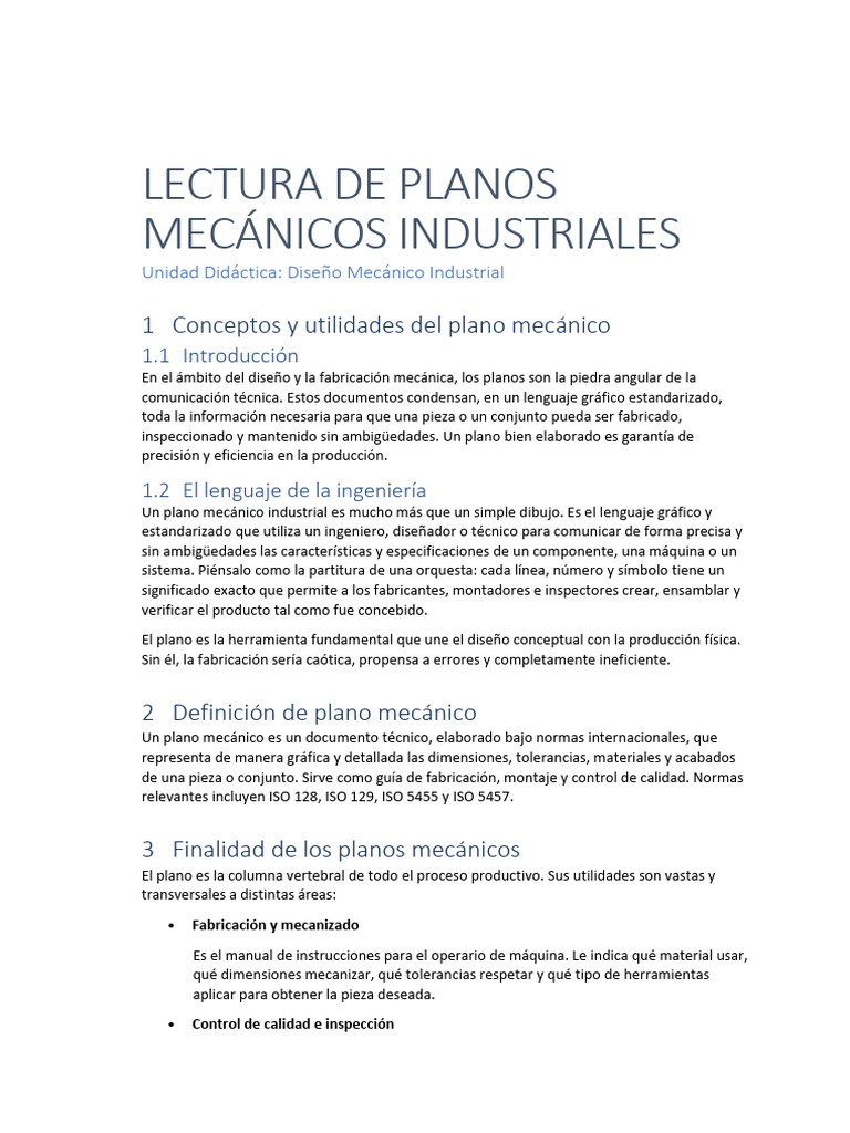Interpretación de Planos Mecánicos | PDF | Diseño | Dibujo técnico