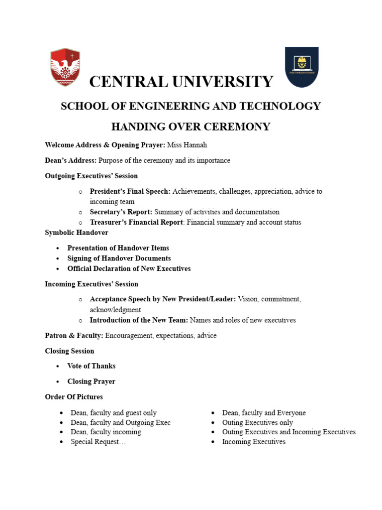 SETA Handing Over Updated | PDF