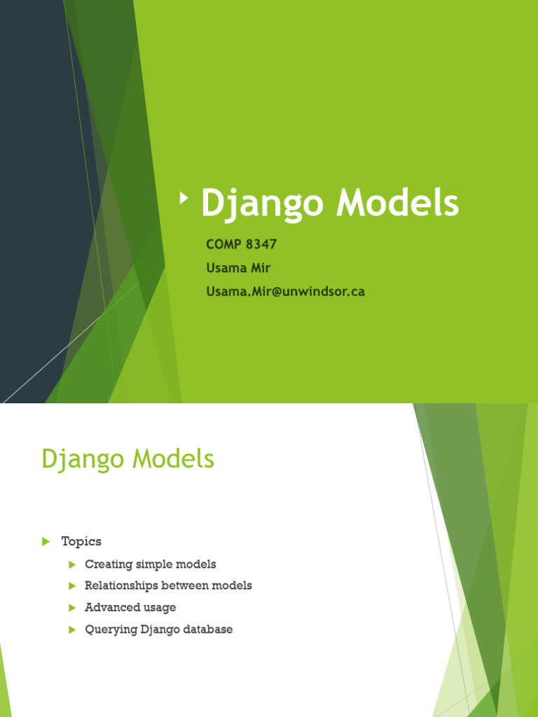 Lecture 4 - Django Models | PDF | Databases | Programming Paradigms