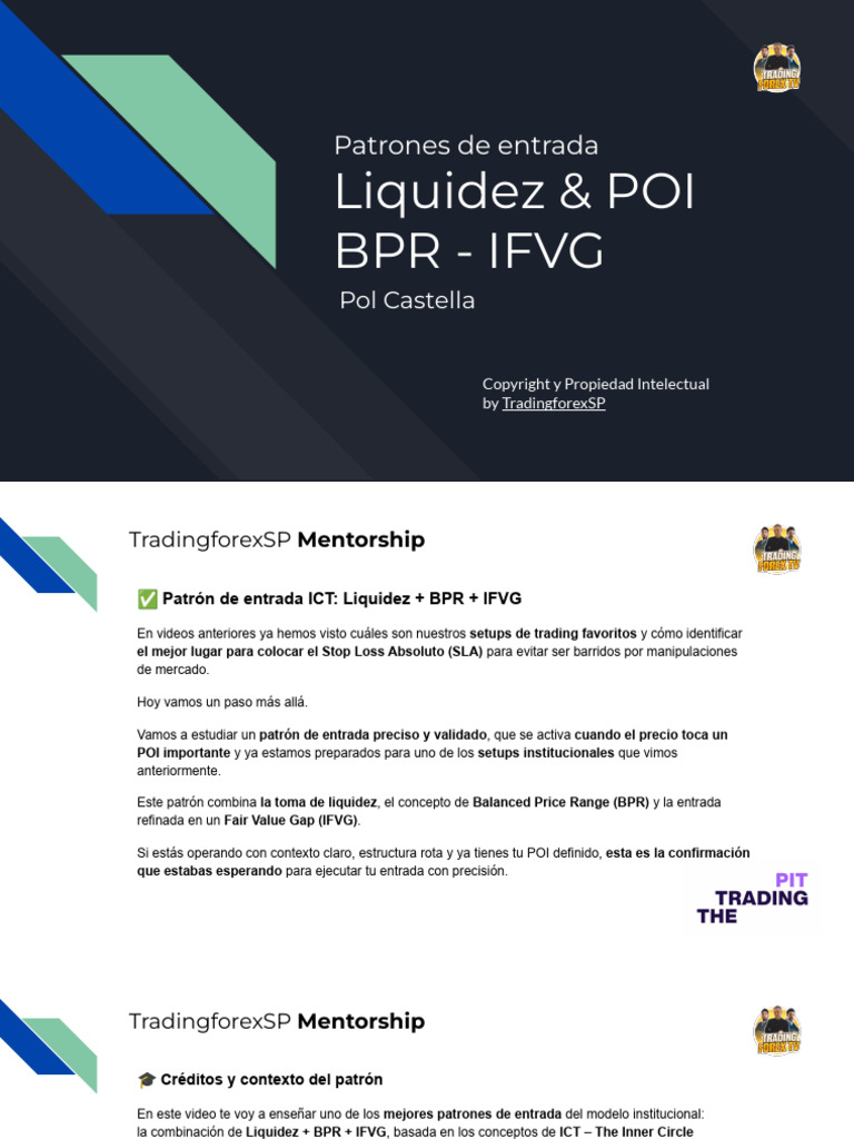 Liquidez + BPR - IfVG (ICT Concepts Explicados) | PDF | Mercado ...