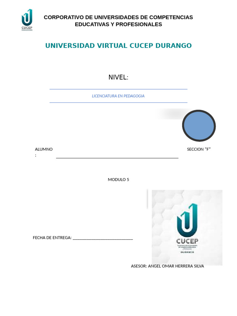 Universidad Virtual Cucep Durango: Nivel | PDF