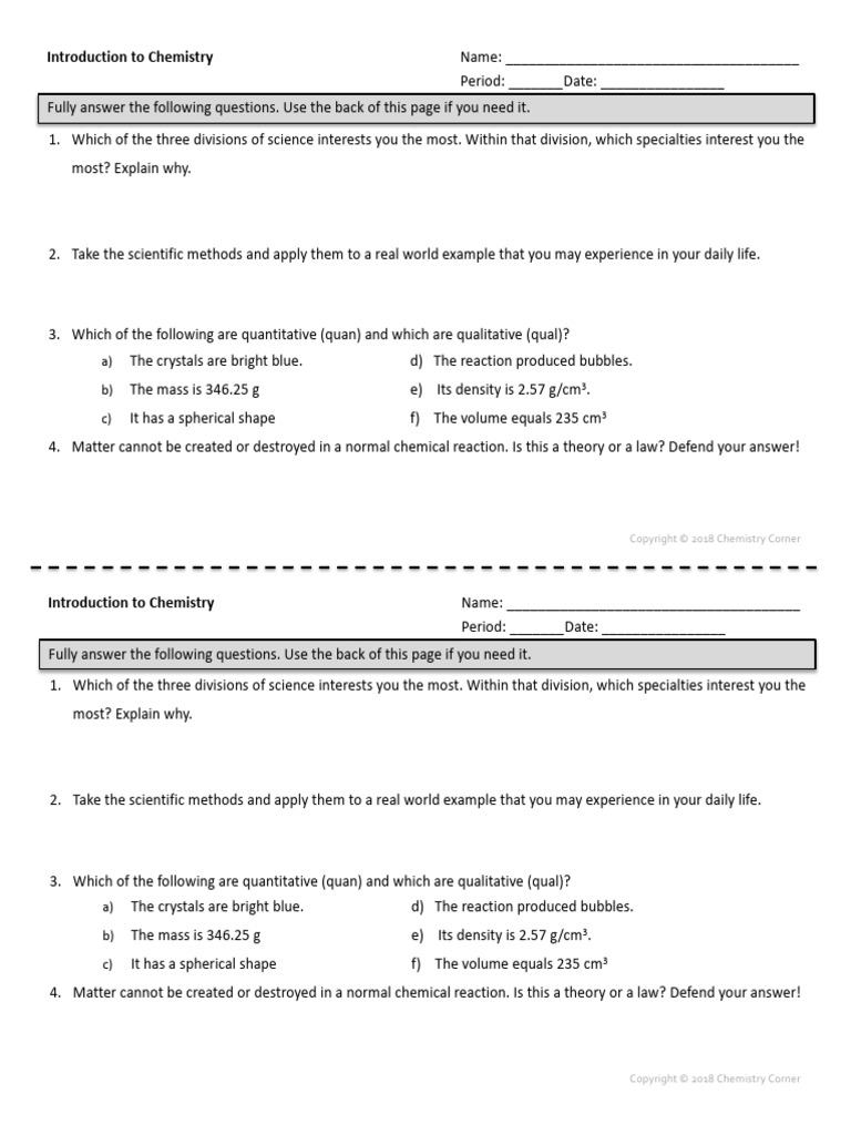Chemistry Concepts and Applications Quiz | PDF