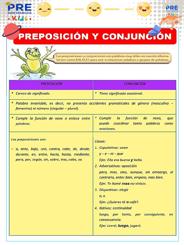 PA-La Preposición y Conjunción | PDF