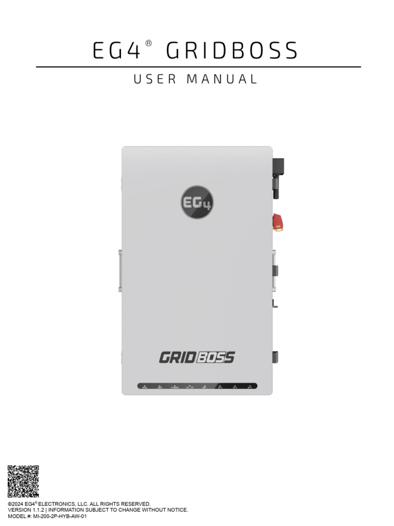 EG4 Grid Boss User Manual 2024 | PDF | Alternating Current | Power Inverter