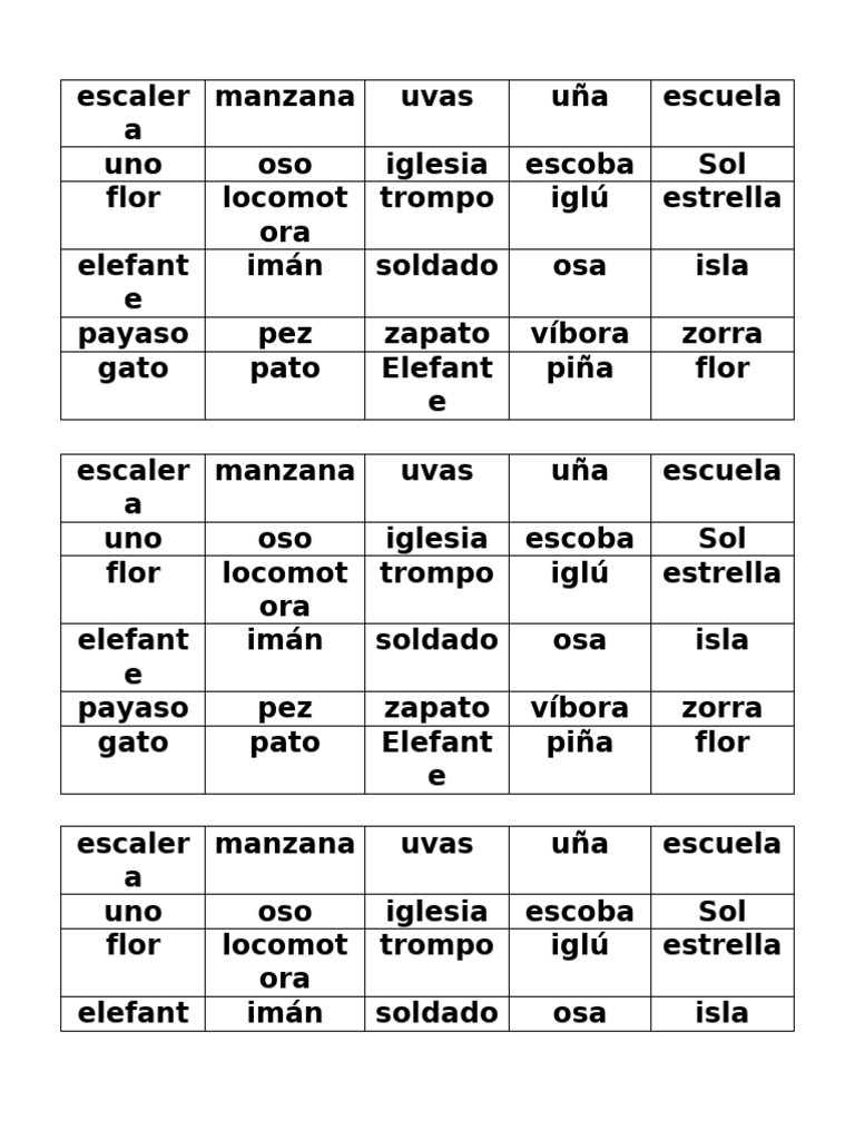 30 Palabras Cortas y Largas | PDF