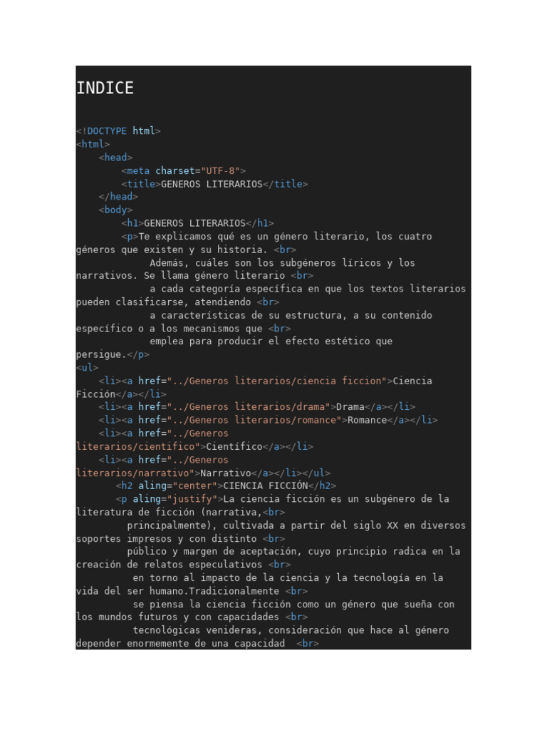 Géneros Literarios: Ciencia Ficción y Más | PDF | Héctor | La maquina ...