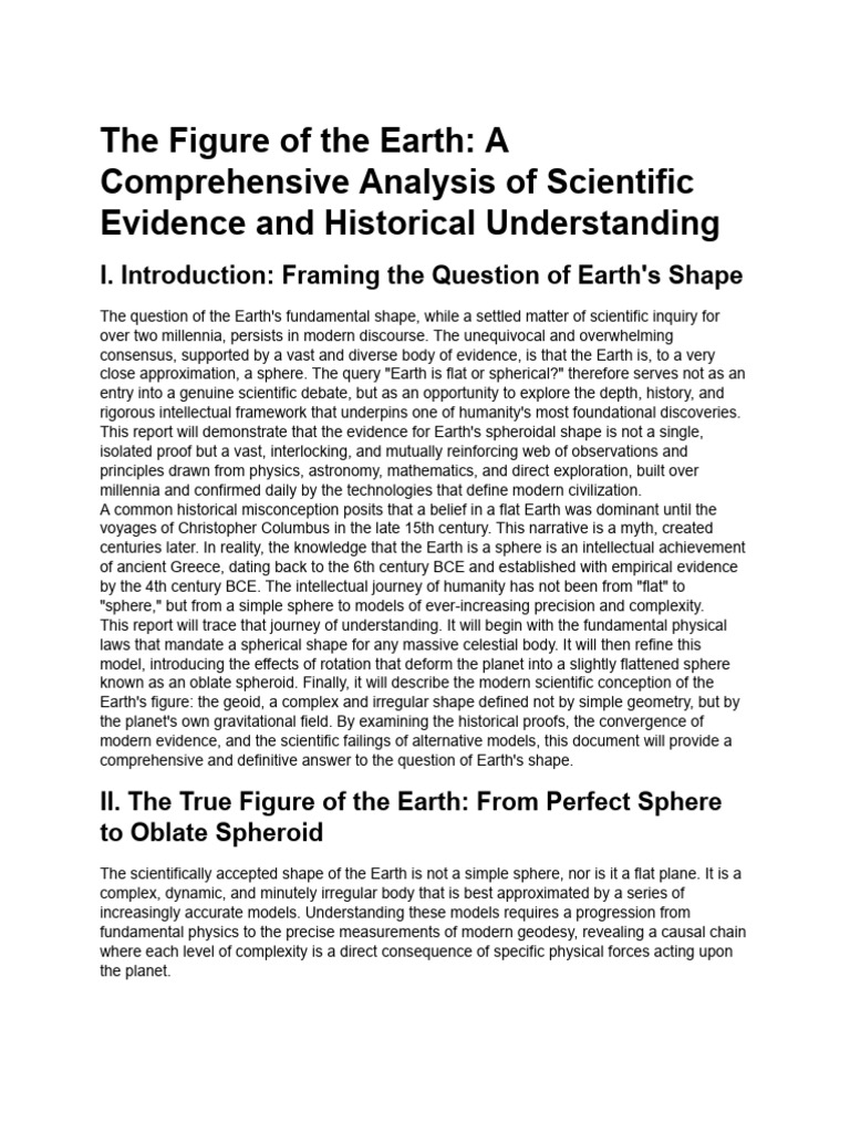 Earth's Shape: Sphere to Geoid Explained | PDF | Geodesy | Gravity