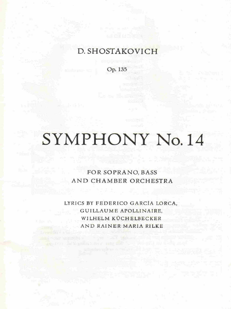 DDS Op 135 Symphony 14 | PDF