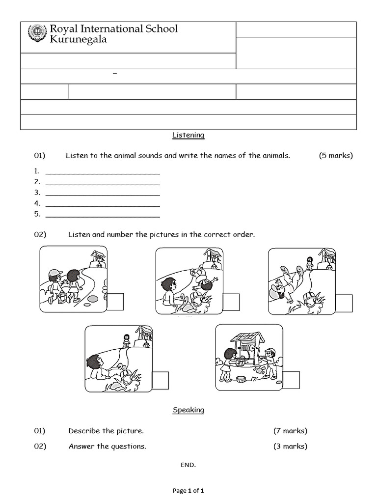 GR 1 - Listening Speaking | PDF