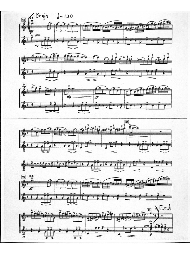Red Rhythmico Violin 1 Solo | PDF