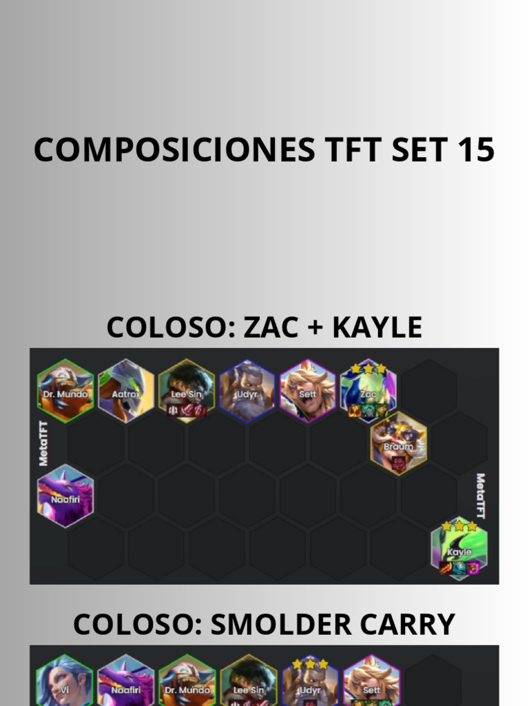 COMPOSICIONES TFT SET 15 | PDF
