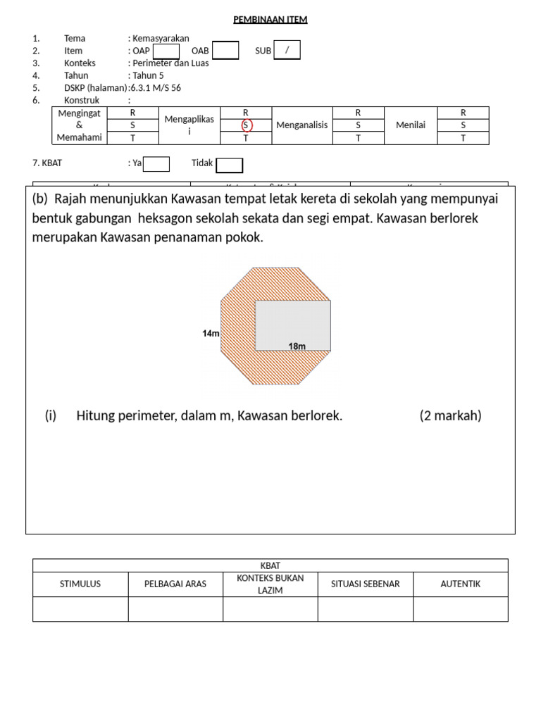 Jsi - Bina Item (Topi Kasut) Bahagian B - B - I | PDF