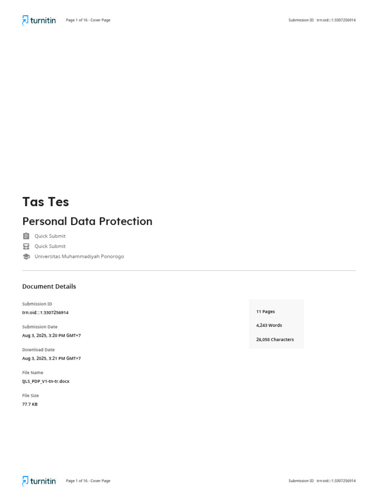 Personal Data Protection | PDF | Computing | Information Science