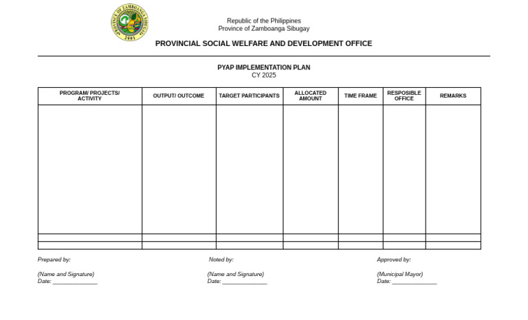 Template Pyap Implementation Plan | PDF