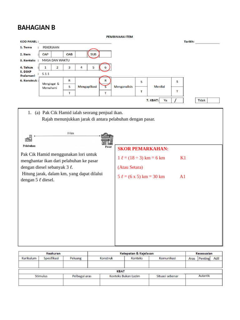 Jsi MT Uasa t6 Bahagian B - 2024 SKMP | PDF
