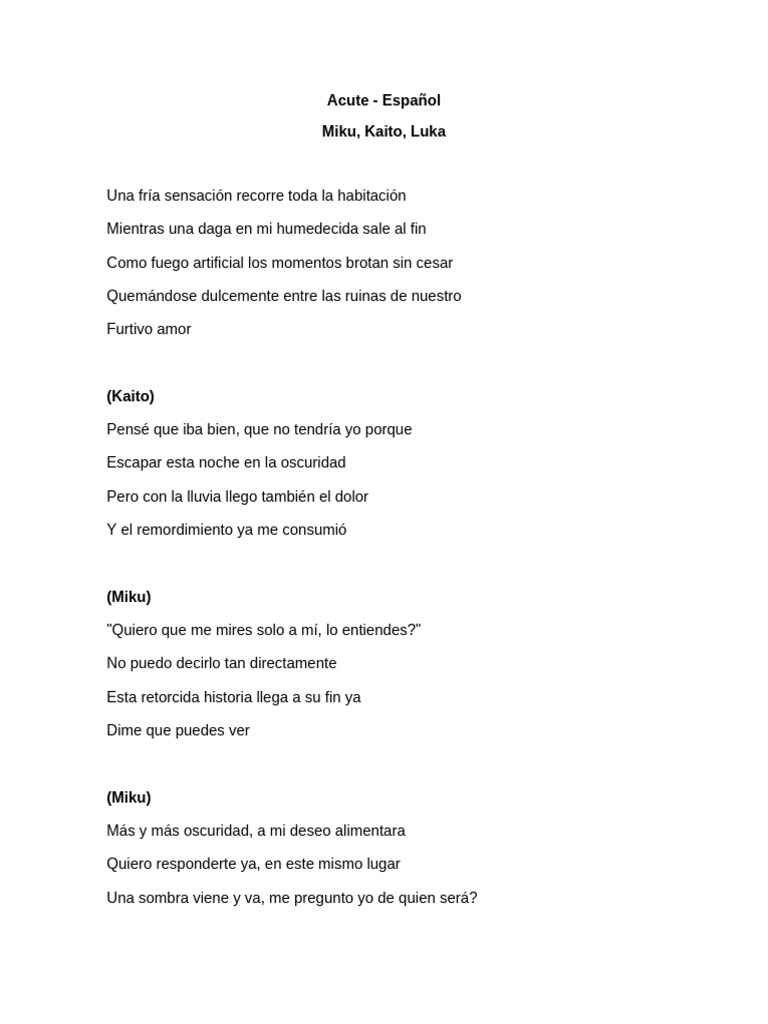 Acute Español | PDF