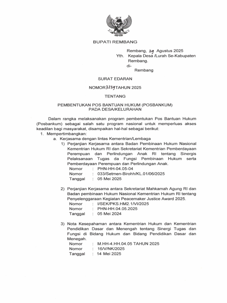 Se Pembentukan Posbankum | PDF