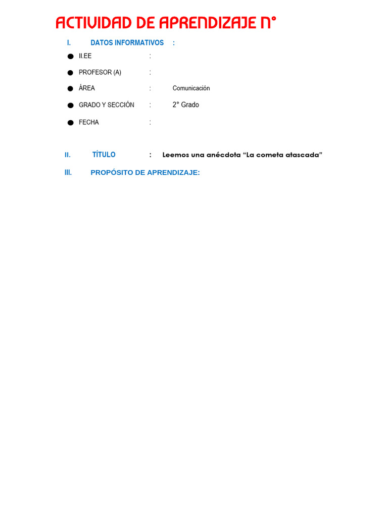 La cometa atascada: Anécdota educativa | PDF | Aprendizaje