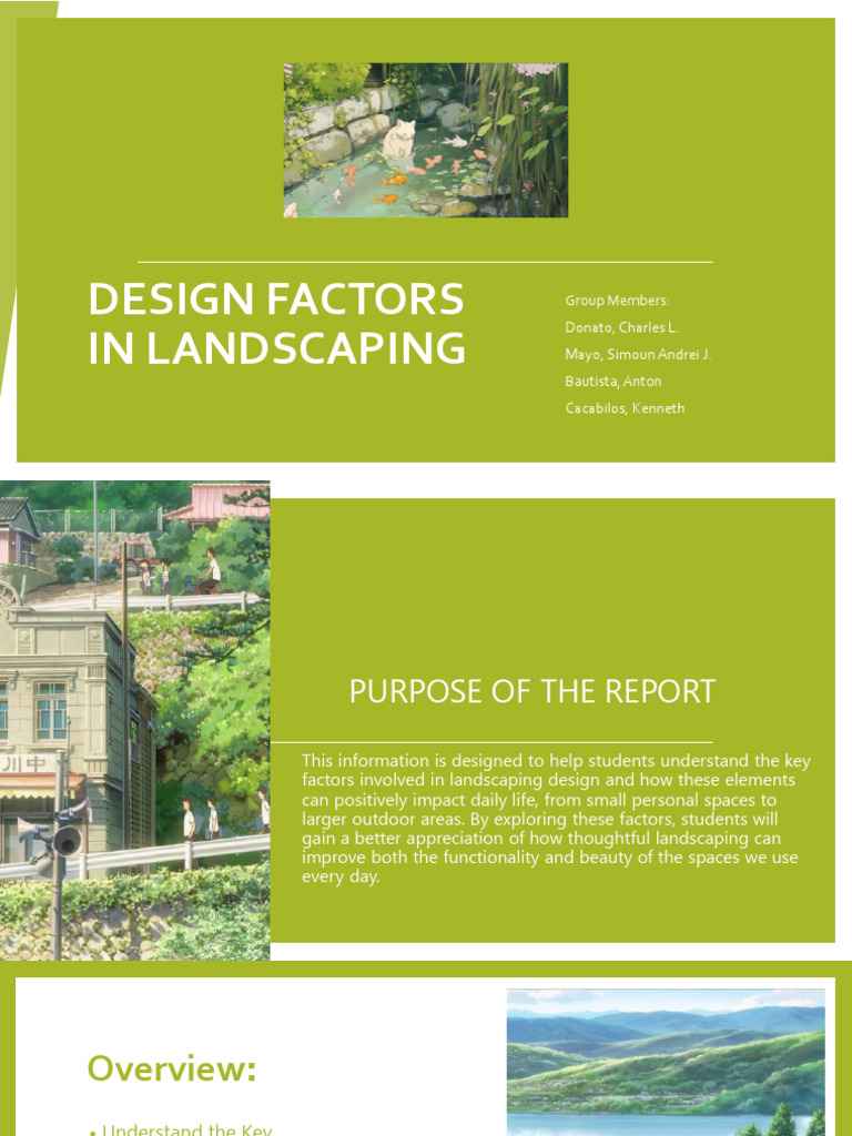 Design Factors in Landscaping | PDF | Landscape | Aesthetics