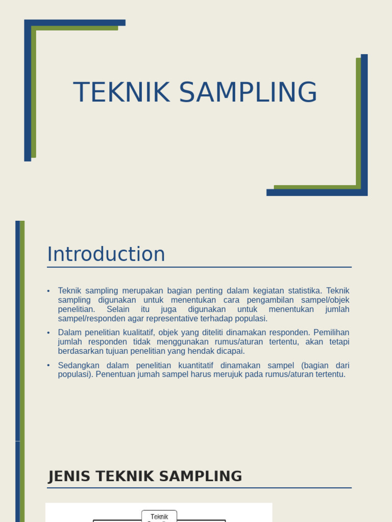 Teknik Sampling | PDF