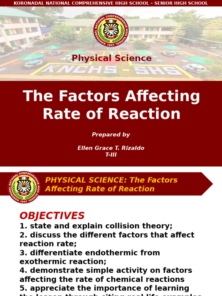 Factors Affecting Reaction Rates | PDF | Reaction Rate | Chemical Kinetics