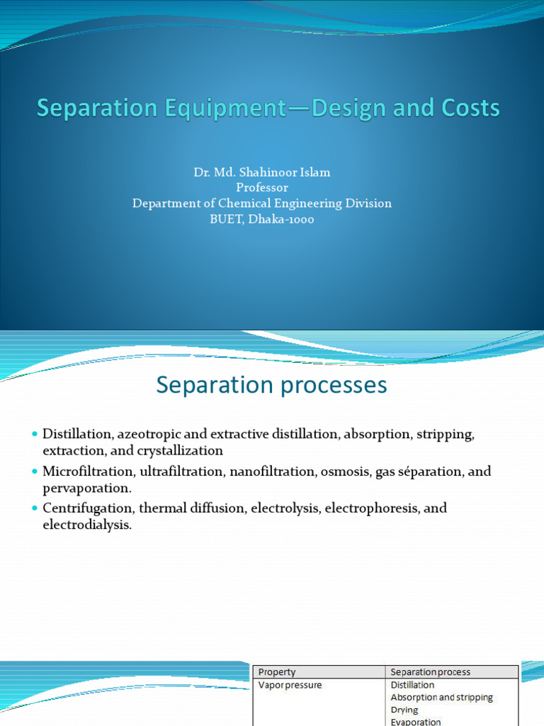 Distillation Design and Separation Processes | PDF | Distillation ...