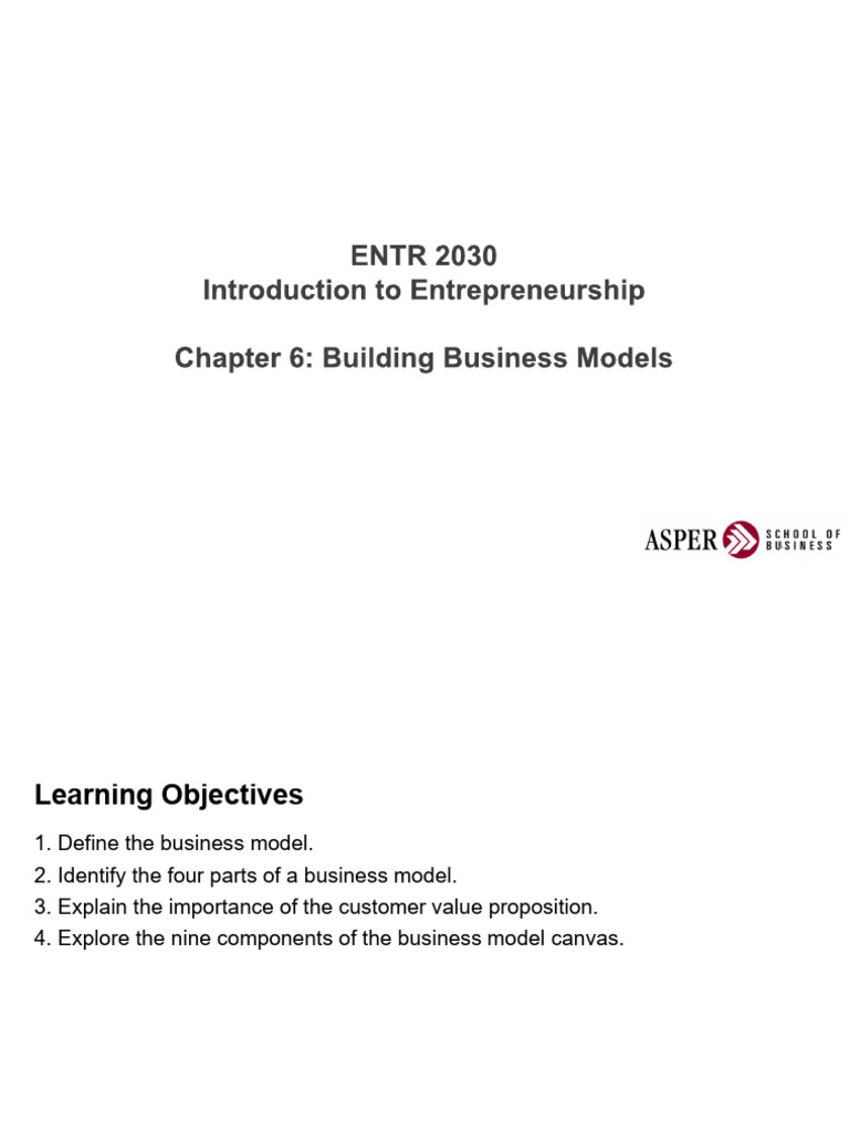 CH 6. Building Business Models | PDF | Business Model | Market Segmentation