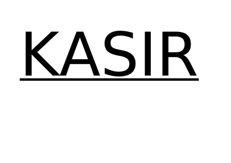 KASIR | PDF
