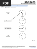 Time Reasoning Questions Worksheet | PDF
