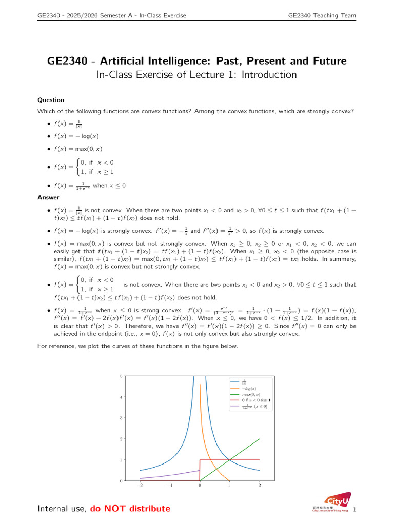 Lecture1 Introduction InClassExer | PDF