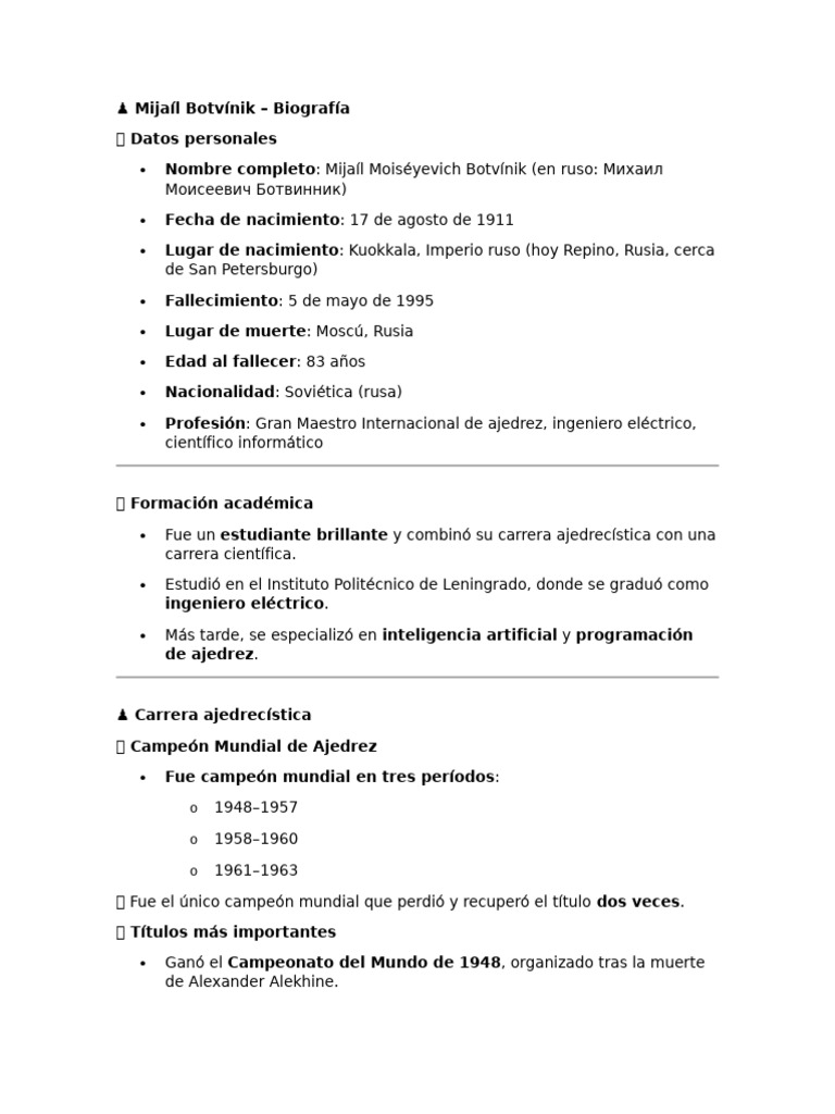 Mijaíl Botvínik | PDF | Ajedrez | Rusia