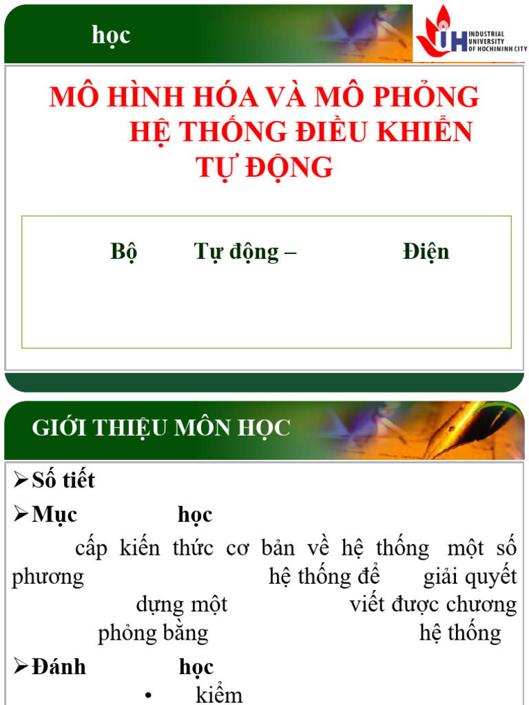 Chuong 1 GIOI THIEU CHUNG VE HE THONG-đã Gộp | PDF