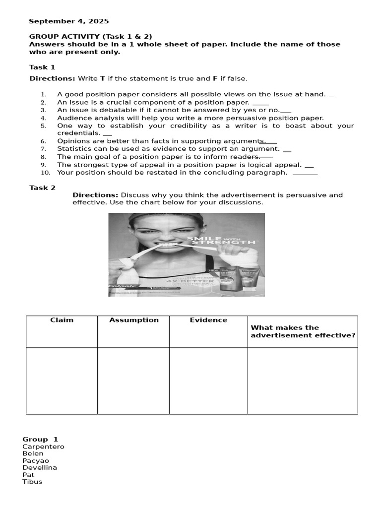 EAPP Activity | PDF | Argument | Social Psychology