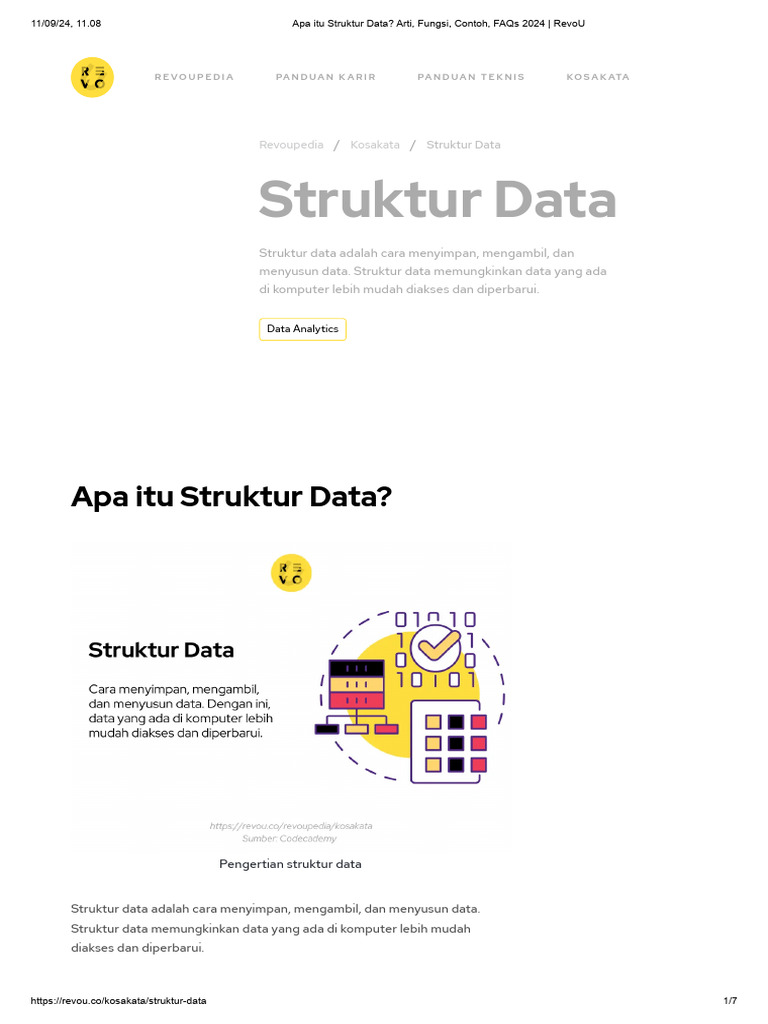 Pengantar Struktur Data dan Jenisnya | PDF